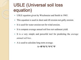 Universal soil loss equation | PPTX