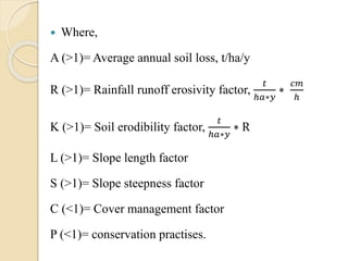 Universal soil loss equation | PPTX