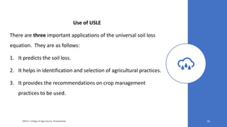 Universal soil loss equation ; soil loss measurement | PDF