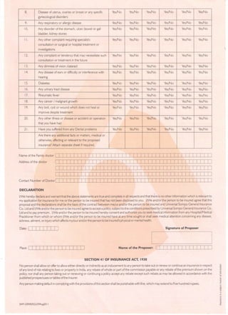 Universal sompo form | PDF