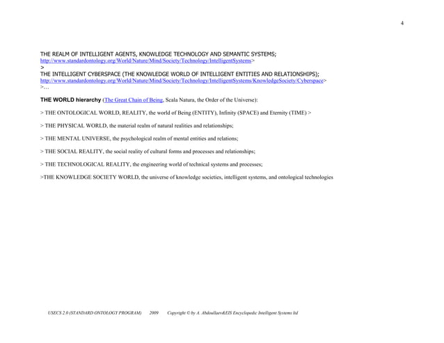 Universal standard entity classification system USECS | PPT