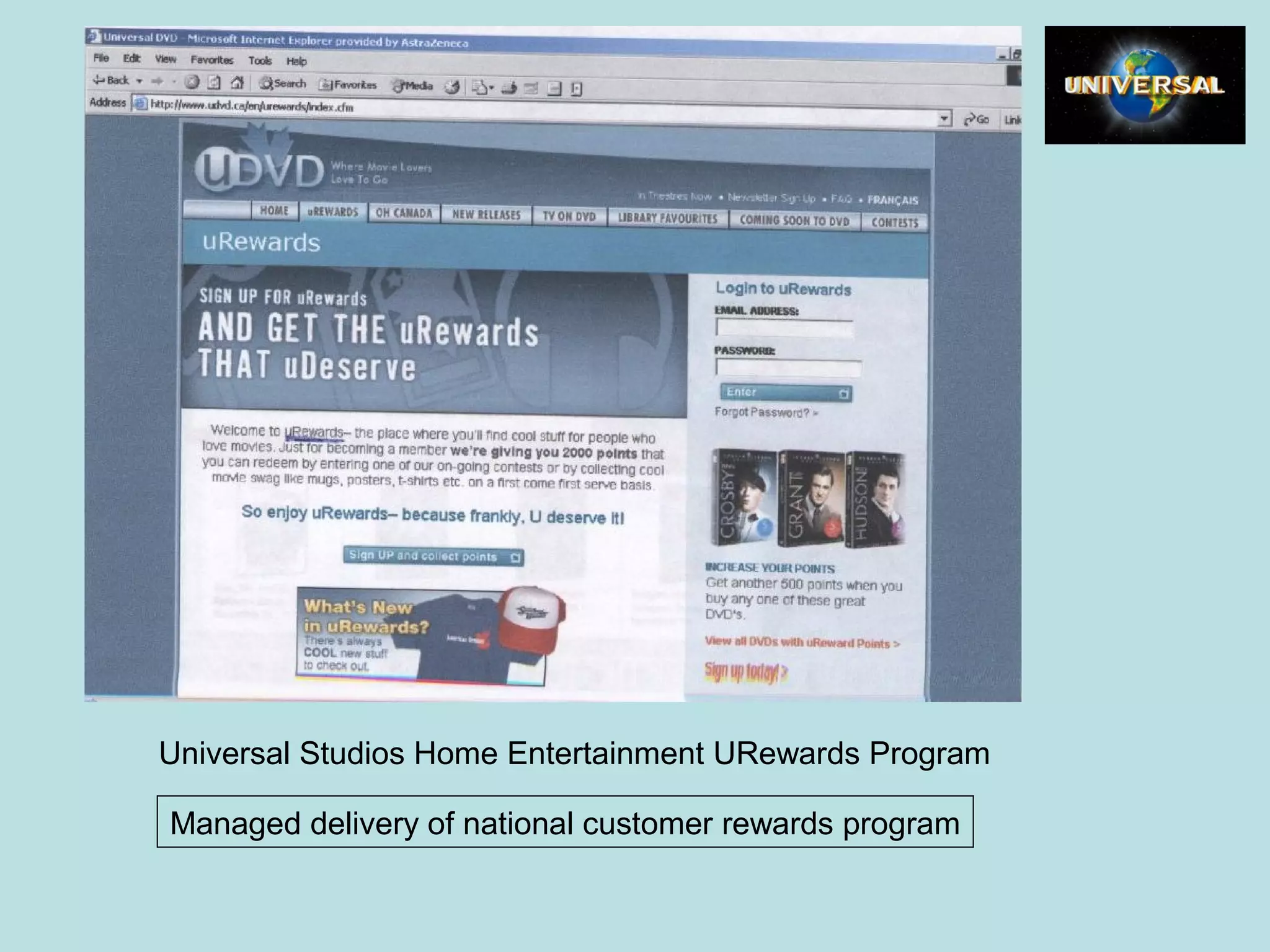 Universal studio home entertainment catalogue programs | PPT