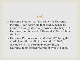 Universal studios111 | PPTX