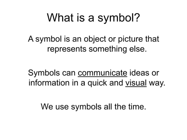 Universal symbols | PPT