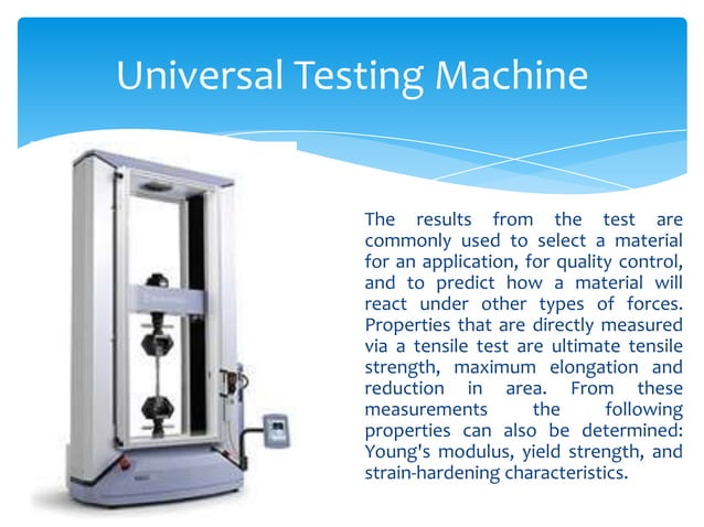Universal testing machines | PPTX | Physics | Science