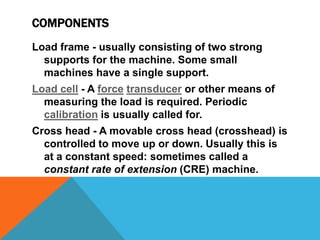 Universal testing machines | PPTX