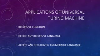 Universal Turing Machine.pptx | Computing | Technology & Computing