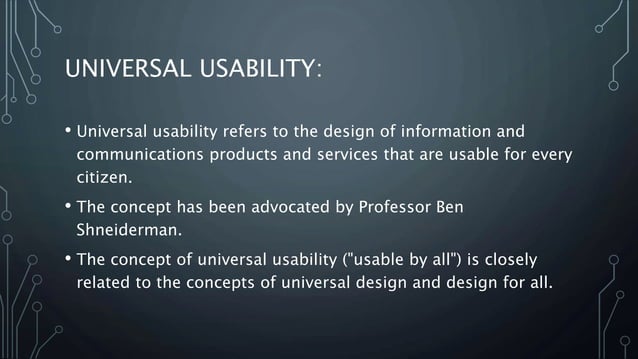 Universal usability | PPT