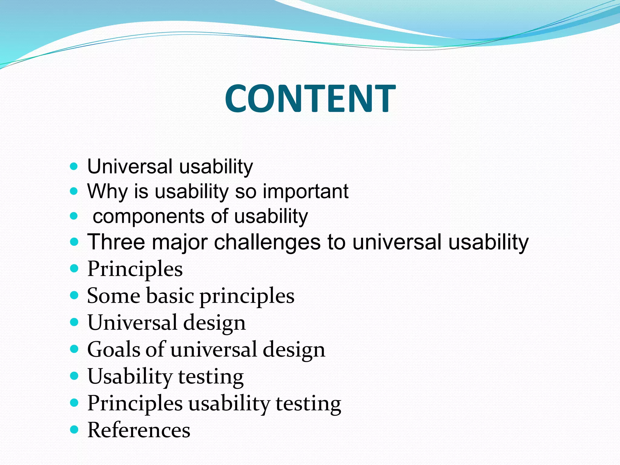 Universal usability | PPT