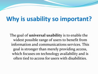 Universal usability | PPT