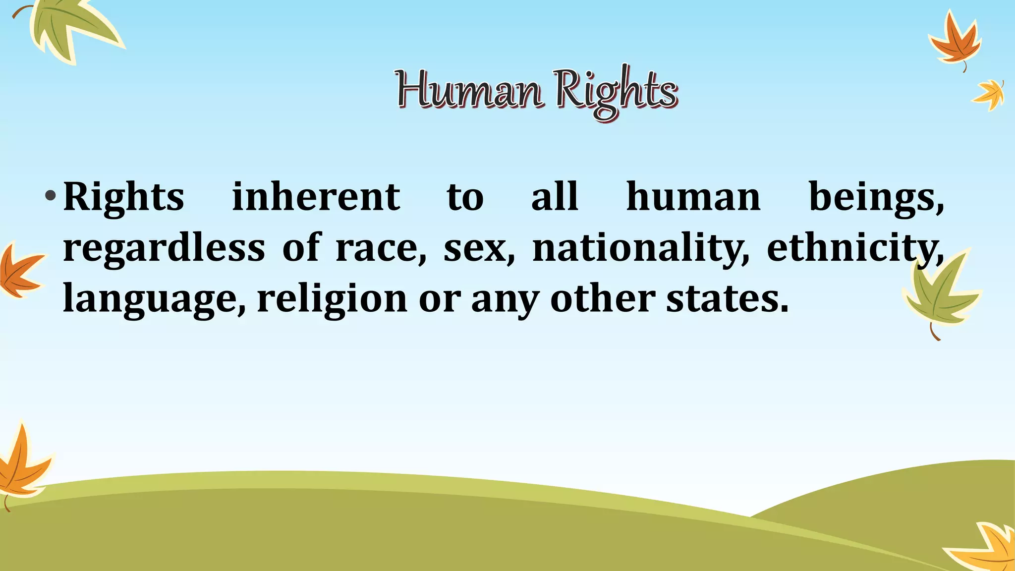 Universal values PowerPoint presentation | PPTX