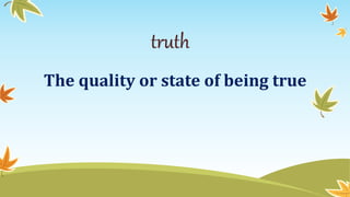 Universal values PowerPoint presentation | PPTX