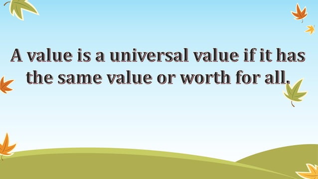 Universal values PowerPoint presentation | PPTX