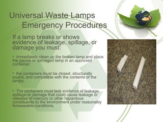 Universal Waste Training for healthier environment | PPT