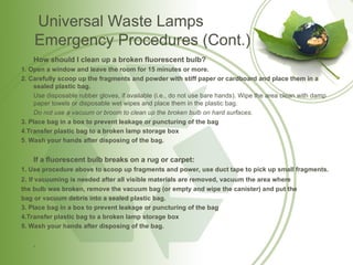 Universal Waste Training for healthier environment | PPT