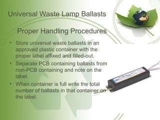 Universal Waste Training for healthier environment | PPT
