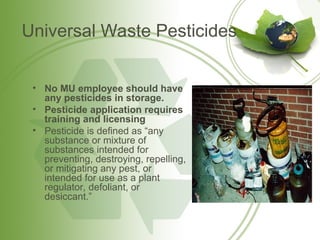 Universal Waste Training for healthier environment | PPT