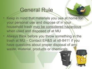 Universal Waste Training for healthier environment | PPT