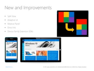 Universal Windows Platform Development in Windows 10 | PPT