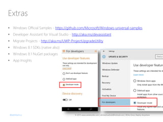 Universal Windows Platform Development in Windows 10 | PPT