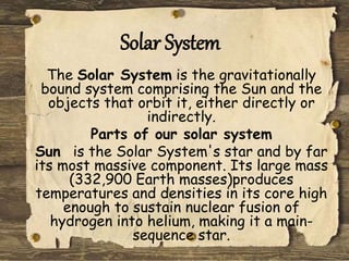 Universe and solar system | PPTX | Geology | Science