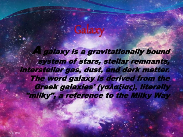 Universe and Galaxy ppt | PPTX