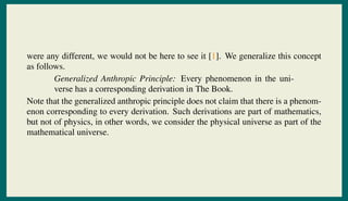 The Mathematical Universe in a Nutshell | PPT