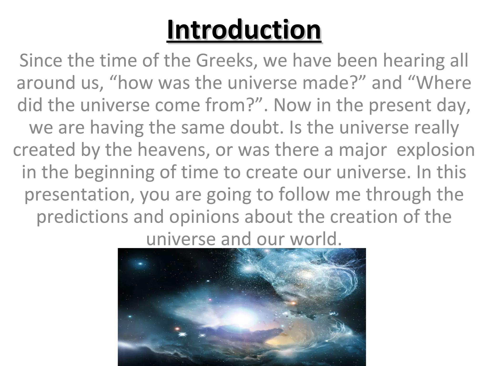 Universe Theory Presentation | PPT