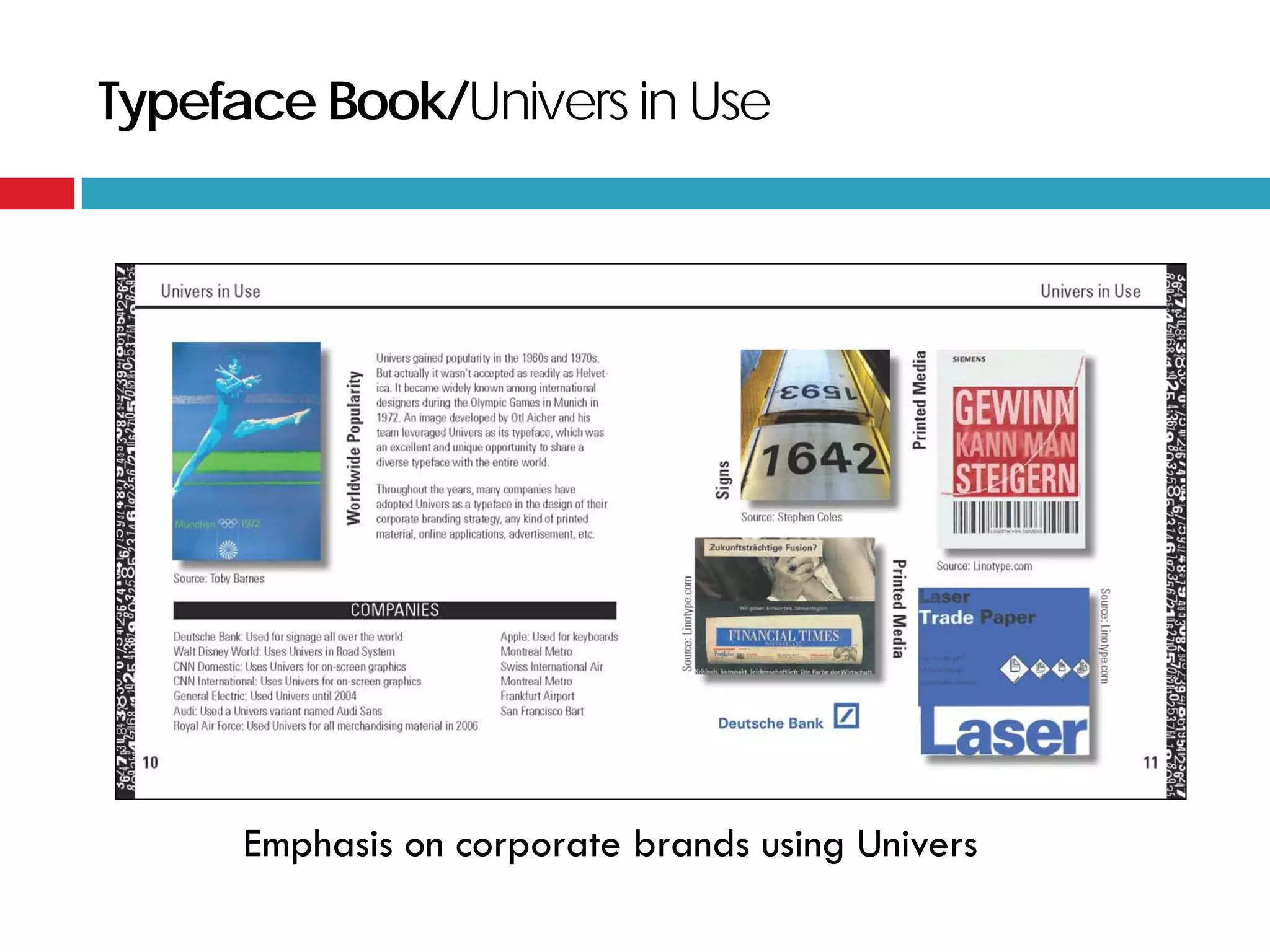 Univers Typography Book Presentation | PDF