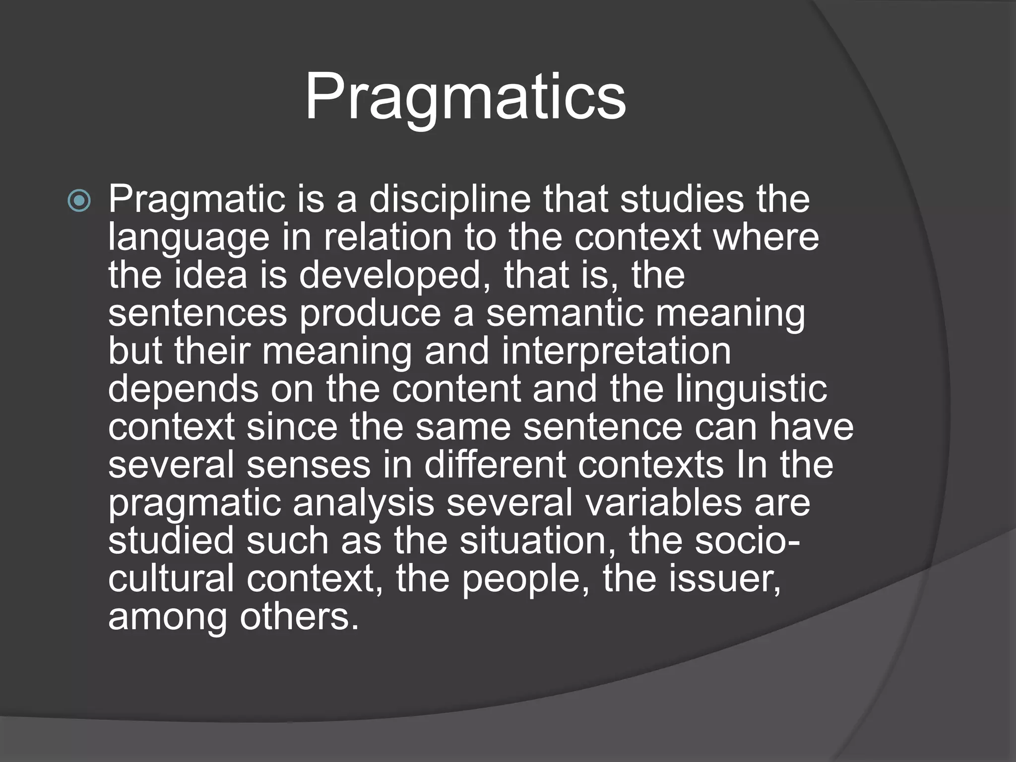 semantic and pragmatics | PPTX