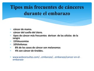 CANCER Y EMBARAZO KARINA PALACIOS | PPTX