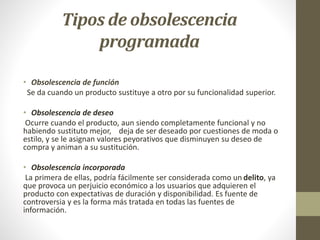 obsolescencia programada | PPTX
