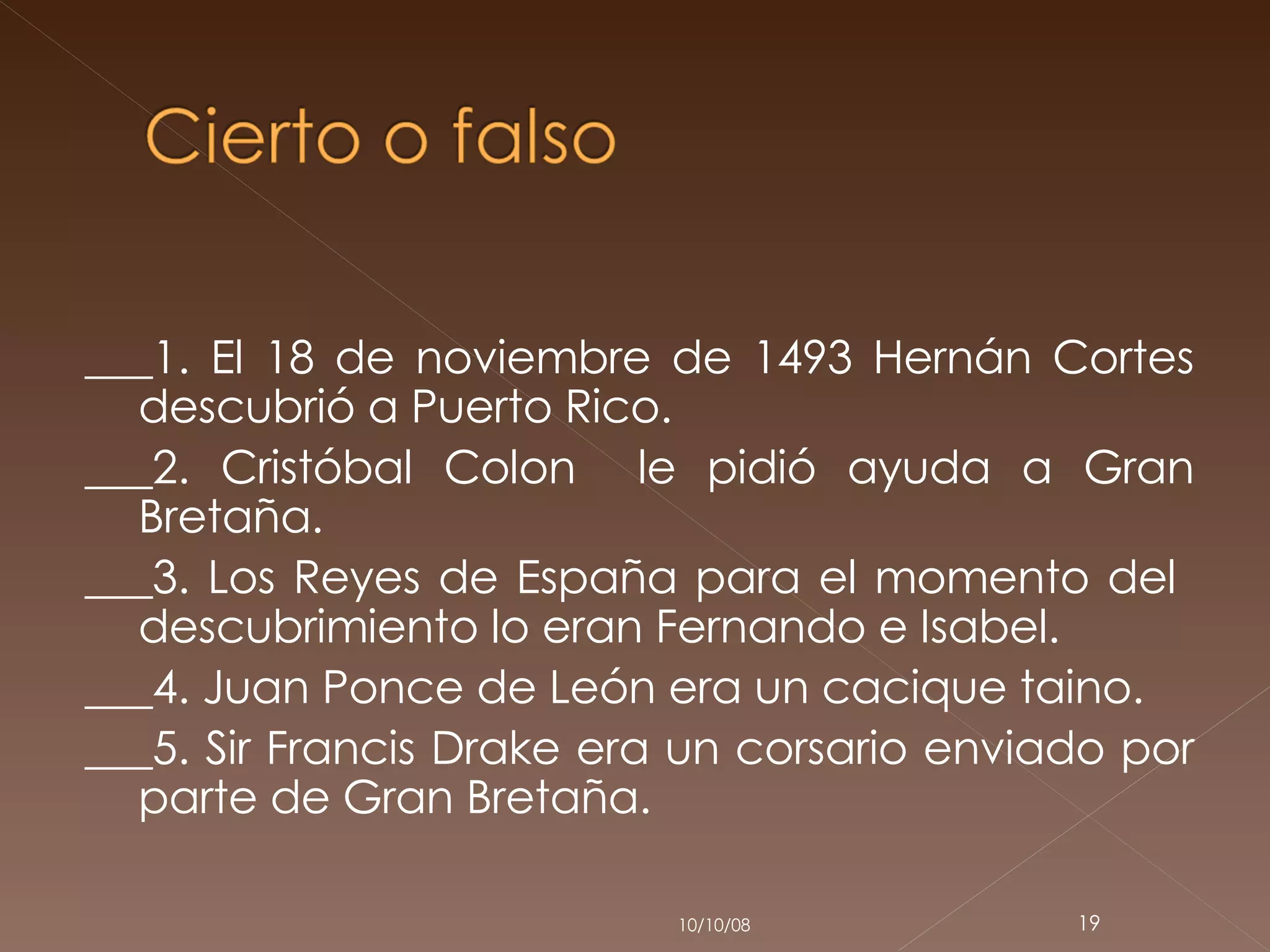 Modulo Instruccional descubrimiento de Puerto Rico | PPT