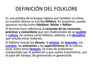 el folklore | PPTX