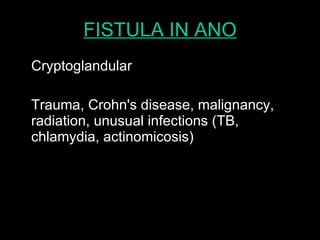 Rectum and anus diseases | PPT