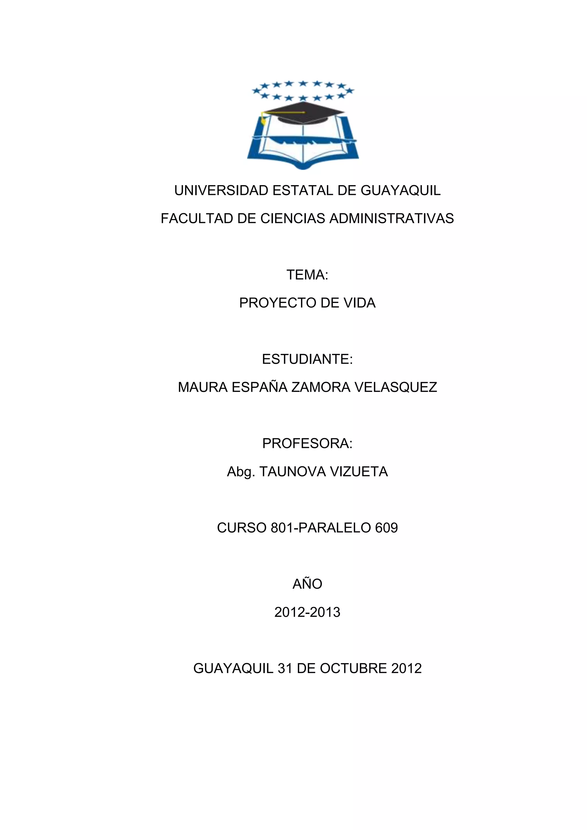 Universidad estatal de guayaquil caratula | DOCX