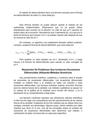Soluciones Numérica de Ecuaciones Diferenciales Ordinarias Recurso | PDF