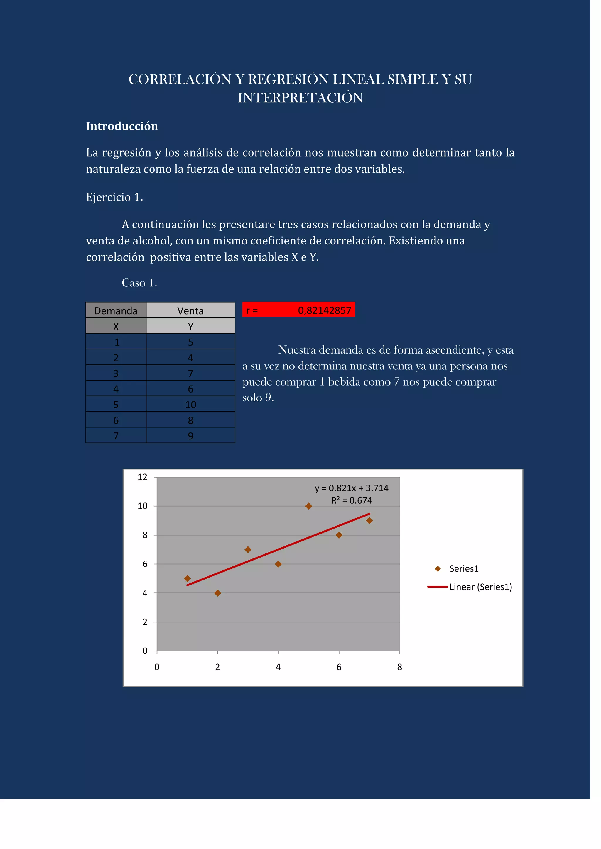 Interpretando las gráficas de correlación. | DOCX