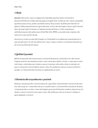 Puna me internet (Komunikimet) | DOCX