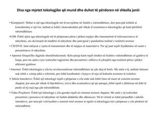 Përparsitë e krijuara në përdorimin e internetit në shkollat fillore | PPTX