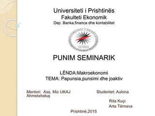 papunësia | PPTX