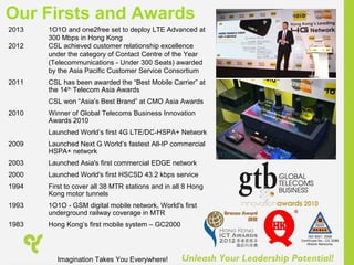 CSL Graduate Trainee Program 2014 | PPT | Telecommunications Industry ...