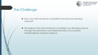 Model for tracking university interdisciplinary projects | PPSX