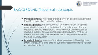 Model for tracking university interdisciplinary projects | PPSX