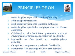 University Network Initiatives on One Health (Ecosystems, People and ...