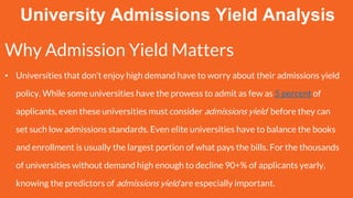 Predictors of University Admissions Yield | PPTX