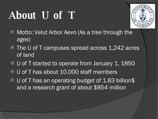 University of Toronto | PPT