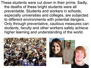 University and college safety8 29 11 | PPT