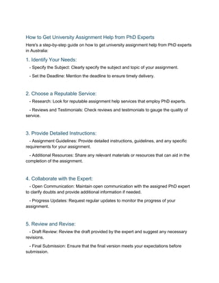 University Assignment Help from PhD Experts in Australia.pdf