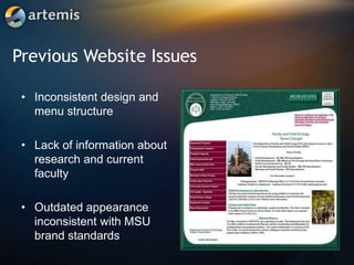 Website Redesign for University Departments and Groups | PPT